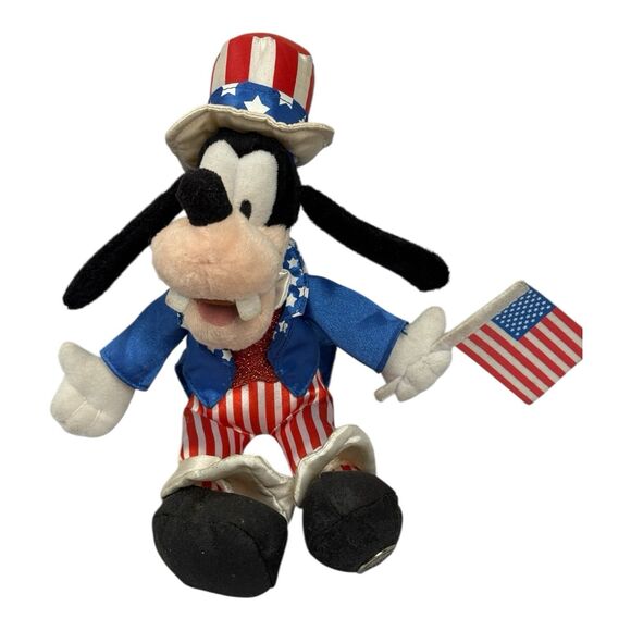 Disney | Other | Vintage 9s Disney Store Uncle Sam Goofy1 Bean Bag ...